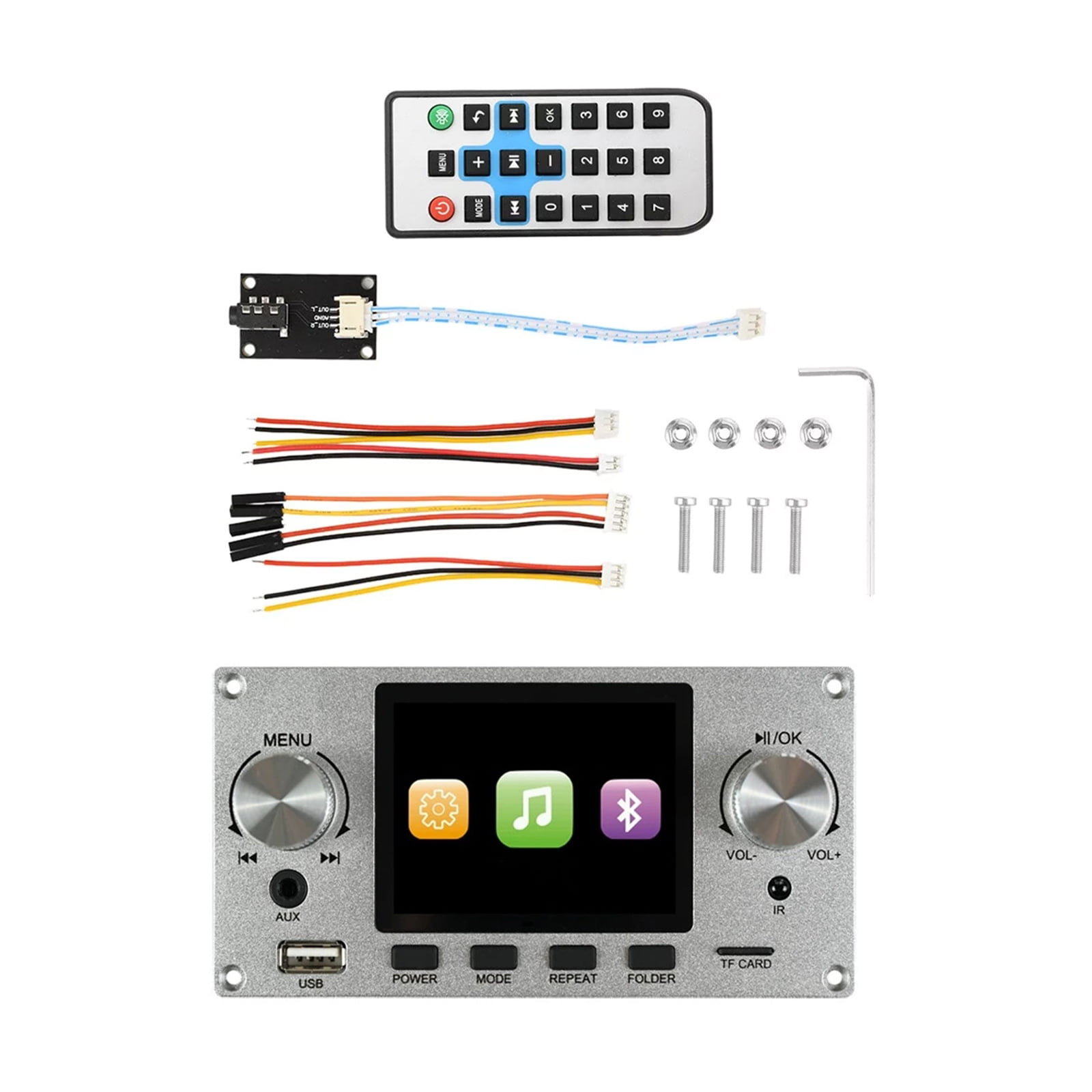 2.8inch IPS Decoder Board Bluetooth MP3 TF USB Amplifier Module I2S ...