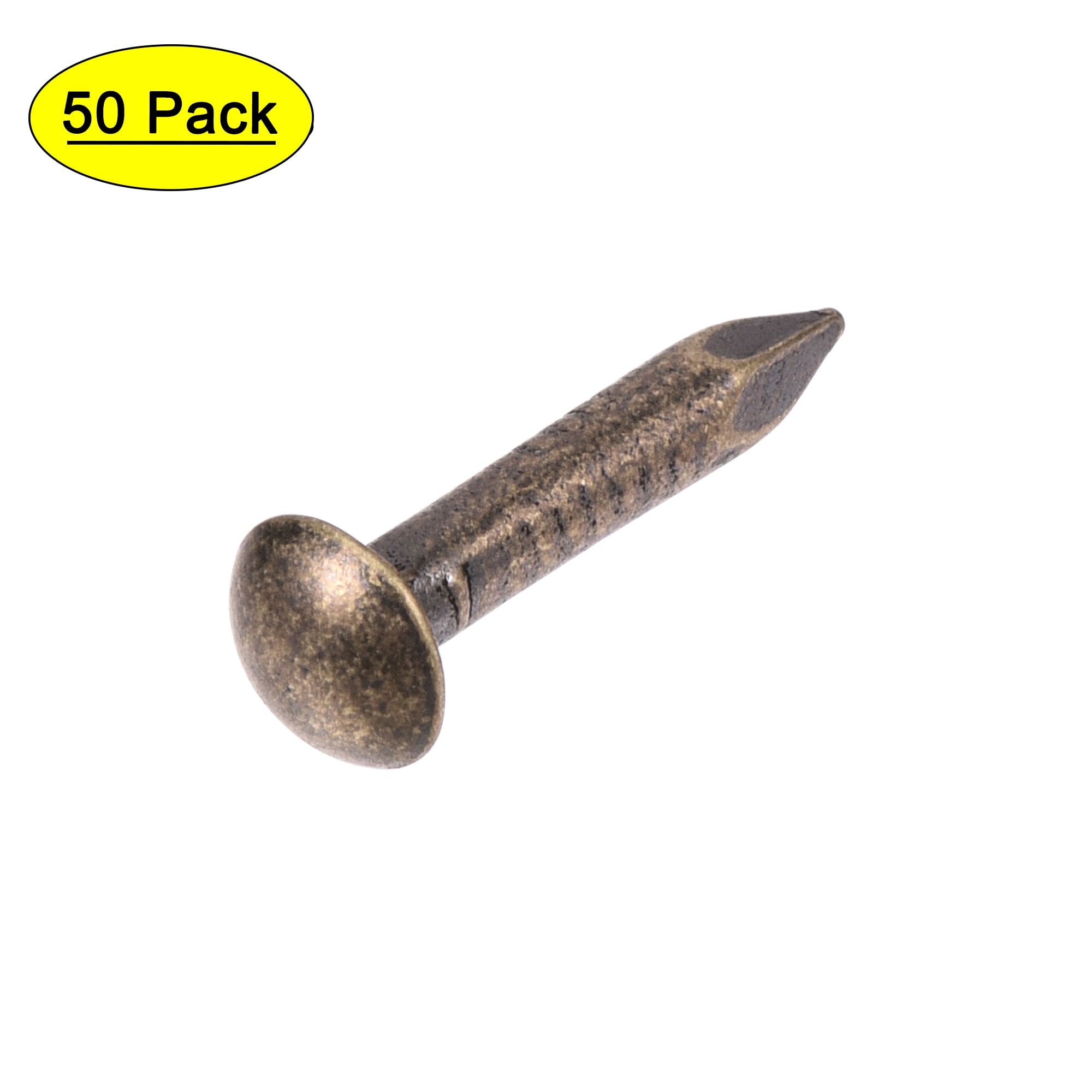 2.8x15mm Small Tiny Nails Brass Bronze Tone 50 Pack - Walmart.com