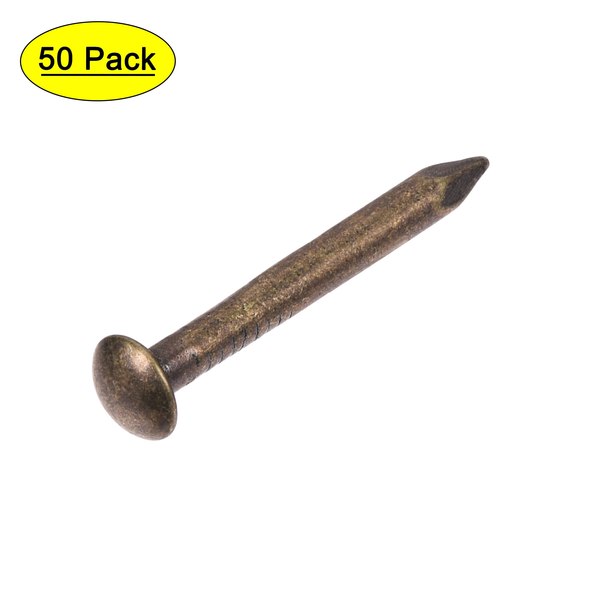 2.8x25mm Small Tiny Nails Brass Bronze Tone 50 Pack - Walmart.com
