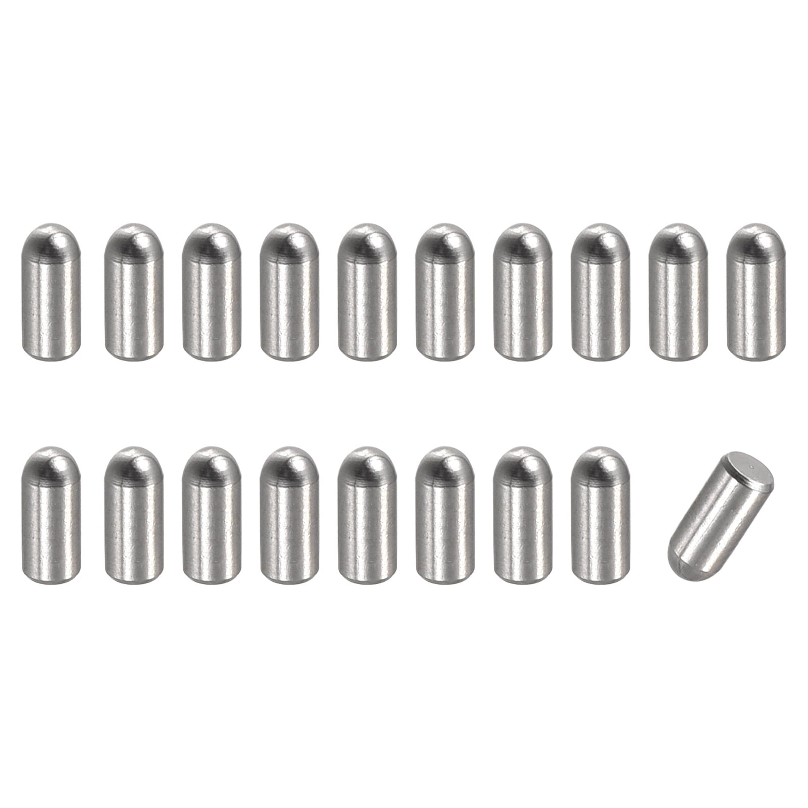 2.8x6mm Dowel Pins, 50 Pack Round Head Flat Chamfered End Dowel Pin ...