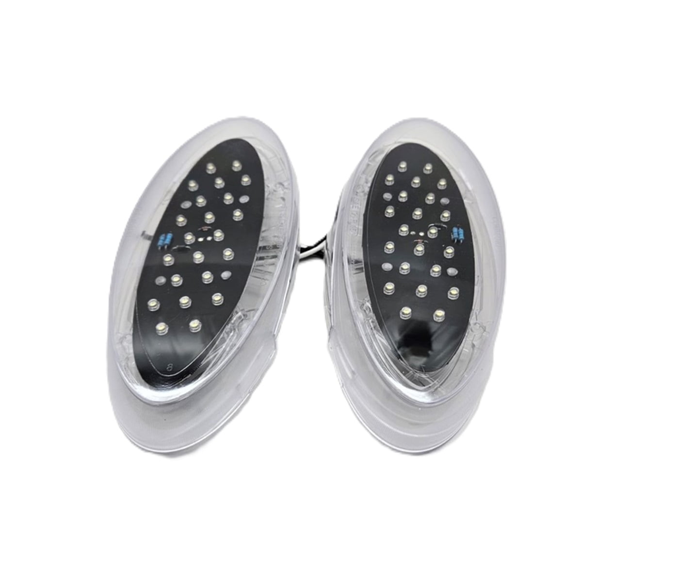 (2) 9.5" Oval White LED RV Camper Trailer Reverse Lights / Clear Lens ...