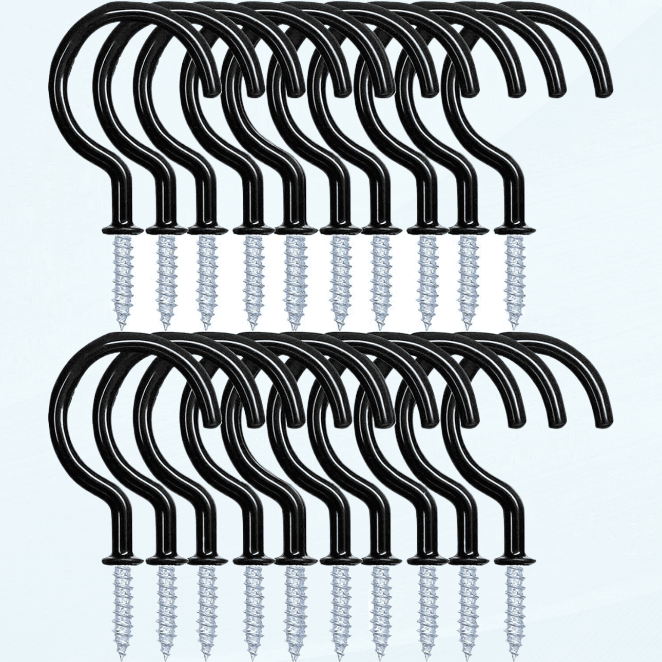 2.9 Inch Celling Hooks, 20Pack Vinyl Coated Screw Hooks, Upgrade Cup ...
