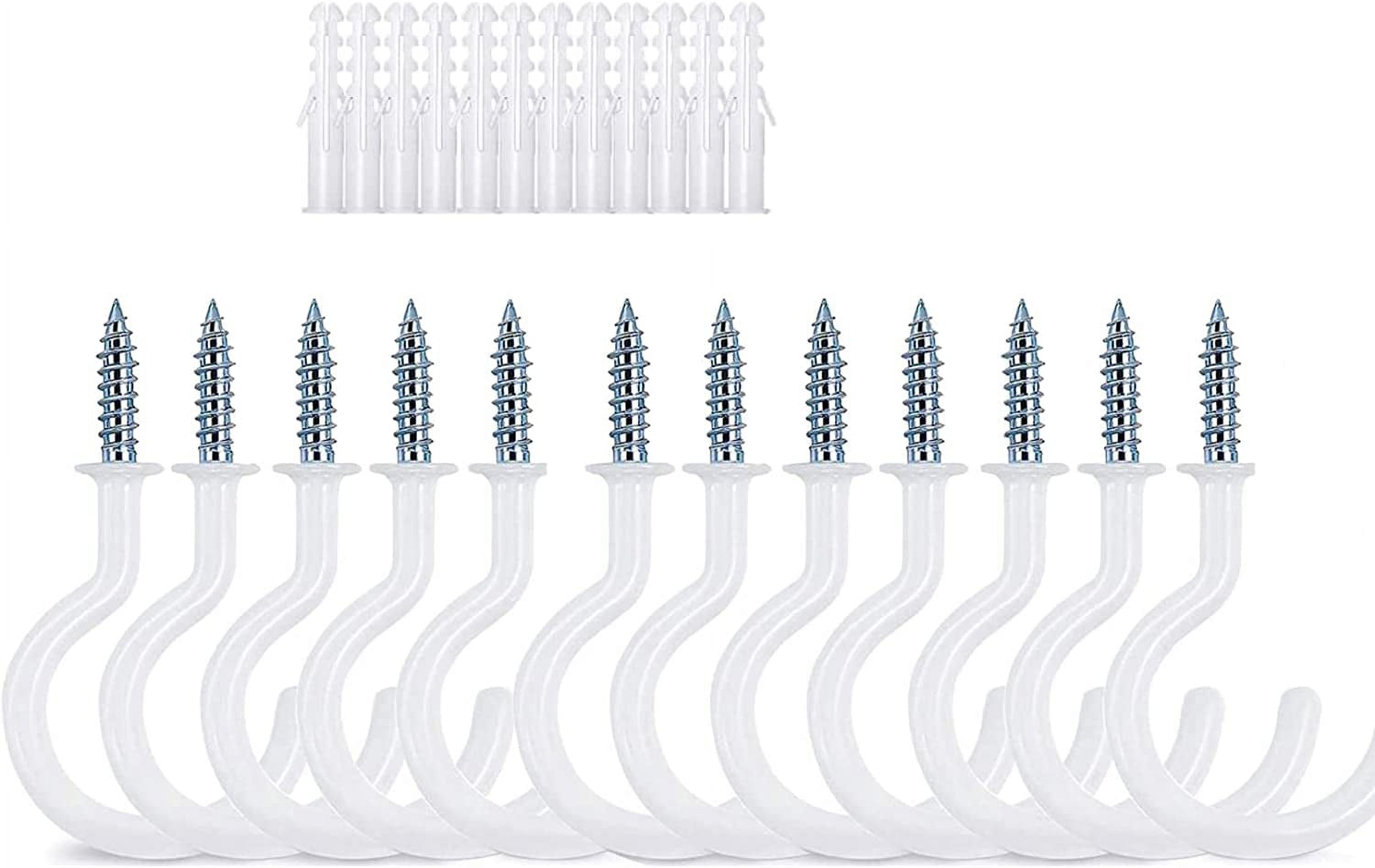 MKBL 2.9" Large Ceiling Hooks, 12 Pcs Heavy Duty Screw-in Wall Hooks ...