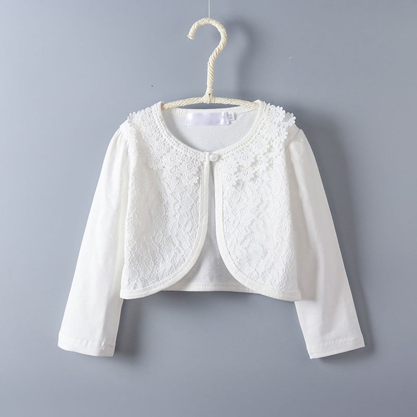 2-9 Years Toddler Girls Bolero White Sweater,Cropped Bolero Shrug for ...