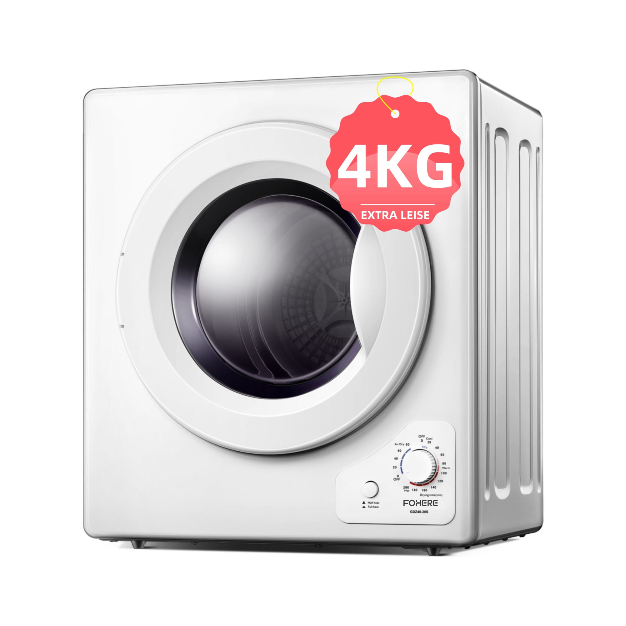 2.9 cu.ft FOHERE Portable Clothes Dryers, Compact Dryer, 1400W Vented ...