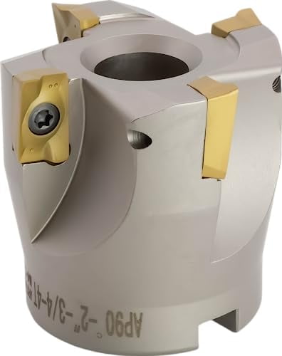 2" 90° Indexable Face (Shell) Mill, for Square Shoulder Milling, 3/4 ...