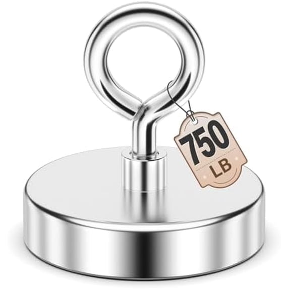 2.95'' Fishing , 750 LBS Pulling Force Neodymium Rare Earth with ...