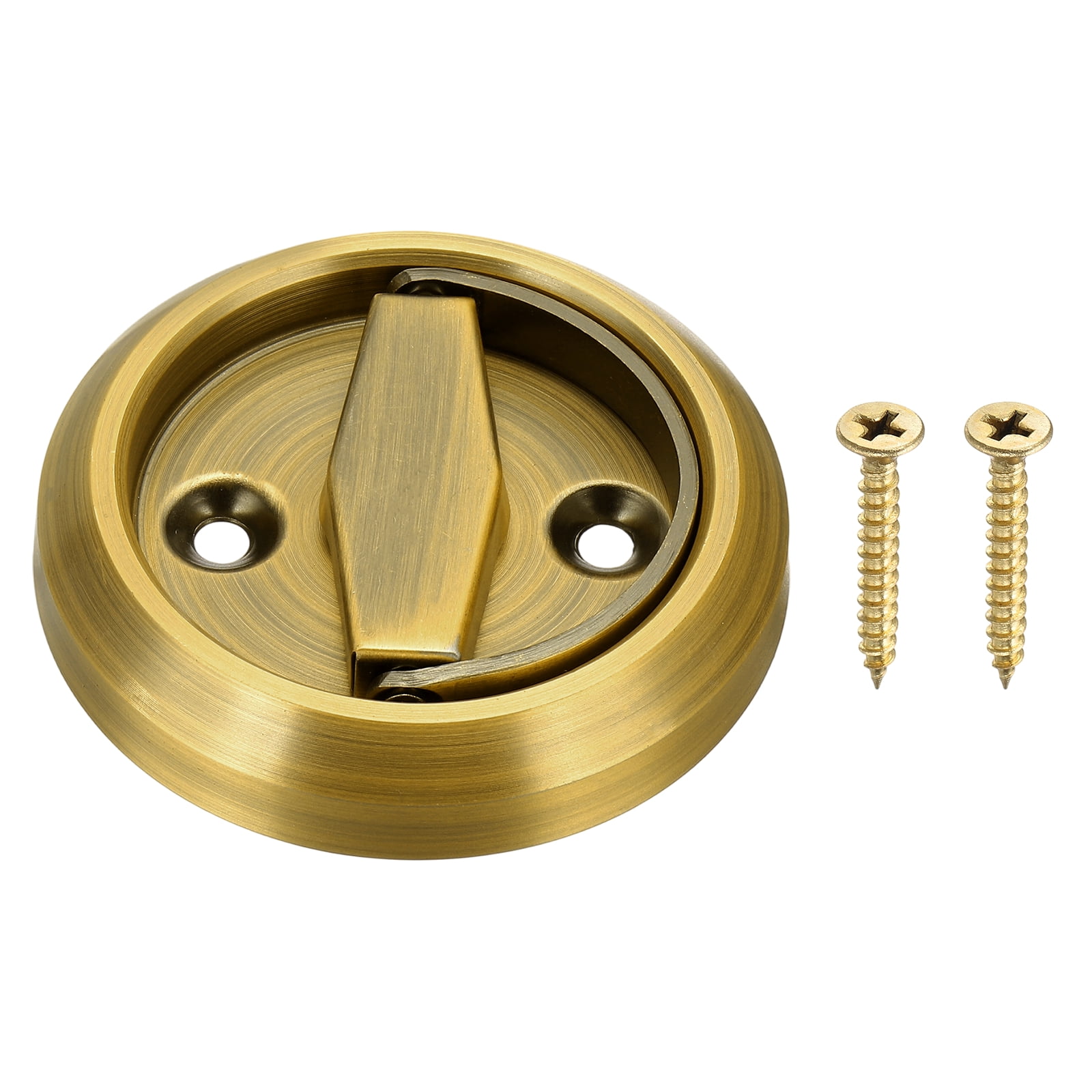 2.95" Round Recessed Pull Stainless Steel Recessed Door Handle, Yellow ...