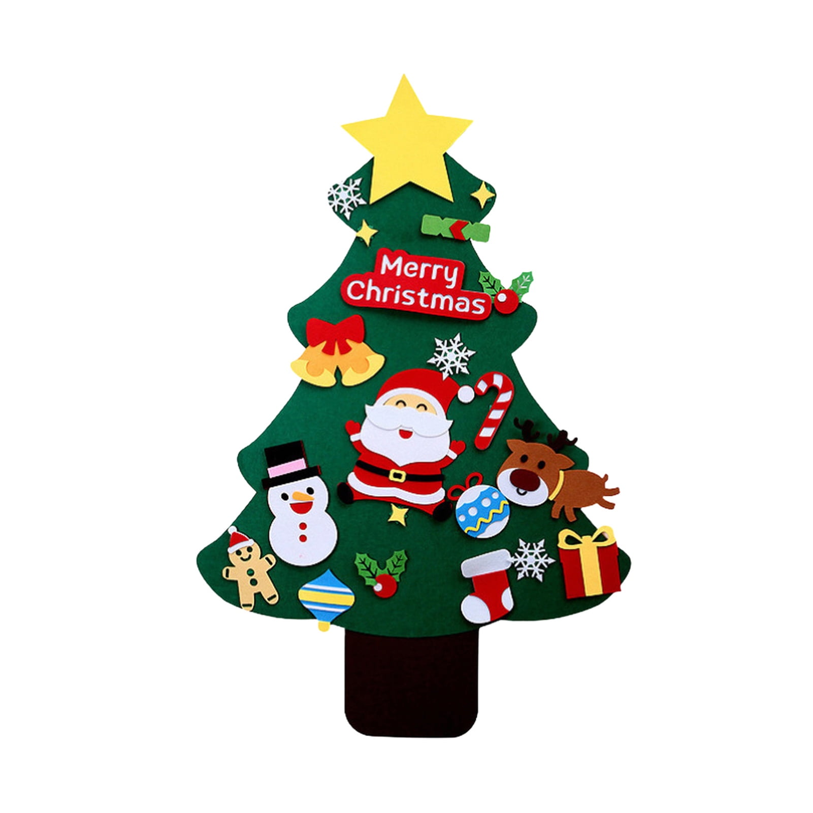 2.95ft Felt Christmas Tree DIY My First Christmas Tree with LED String ...