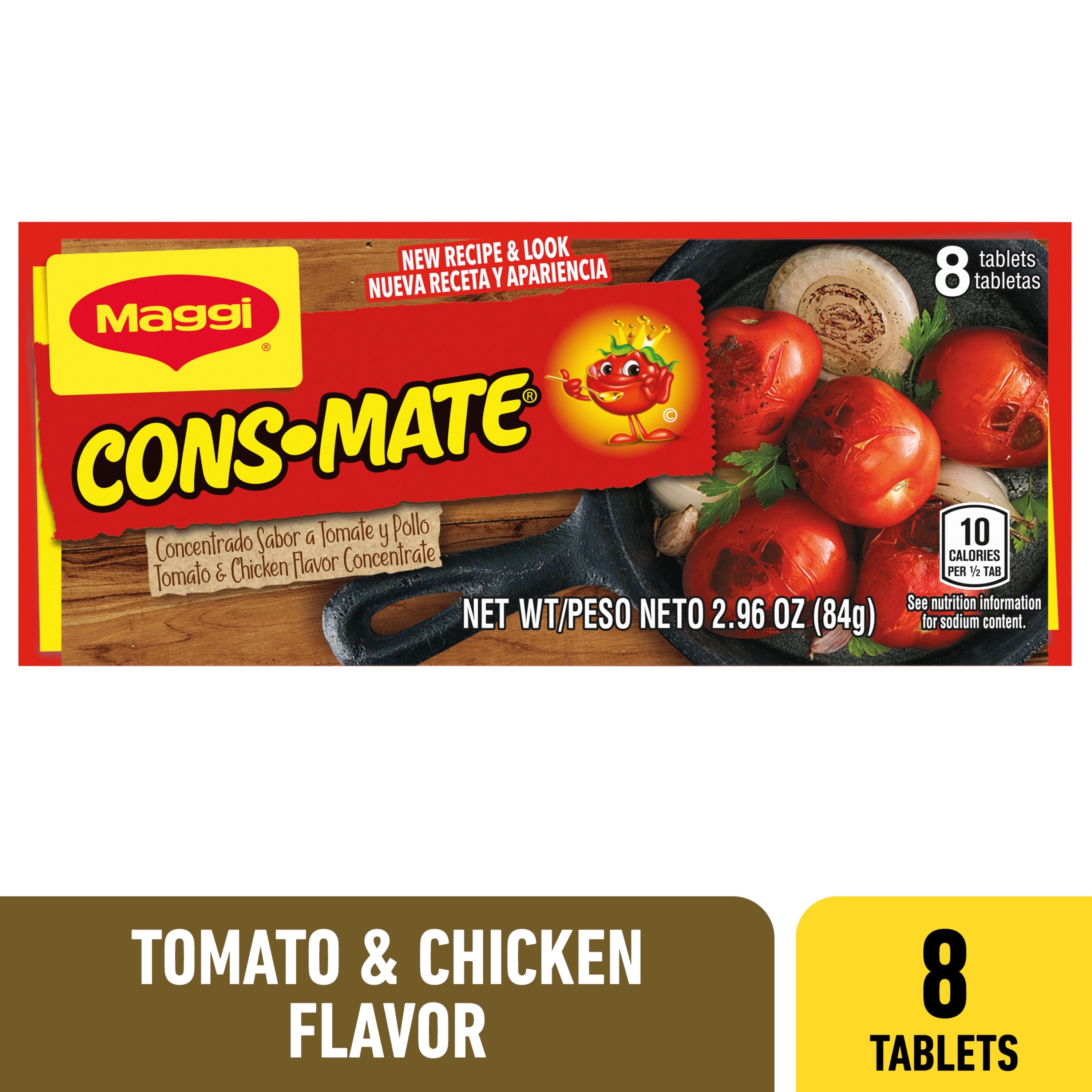 2.96 oz, PACK OF 1, Maggi Consomate Tomato and Chicken Flavor ...