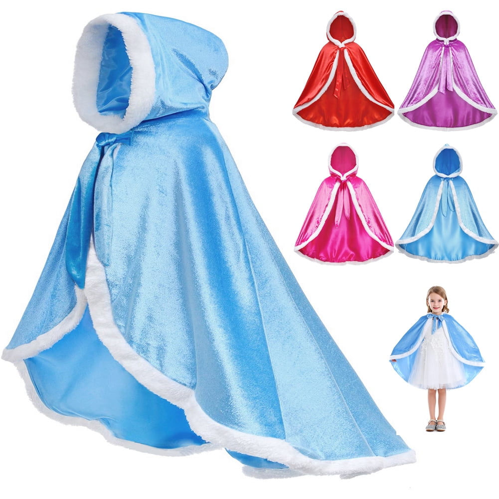 URMAGIC 2-9T Princess Cloak with Hood Girls Cape Kid Toddler Costume ...