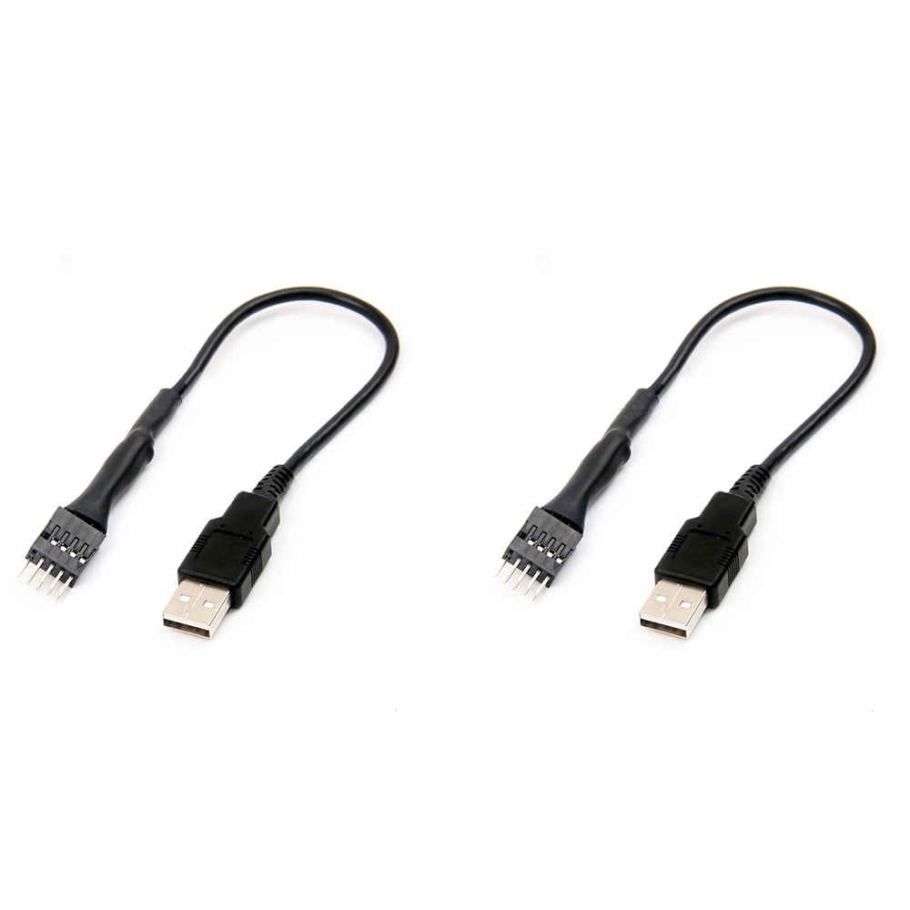 2 * 9pin to USB extension cable-black - Walmart.com