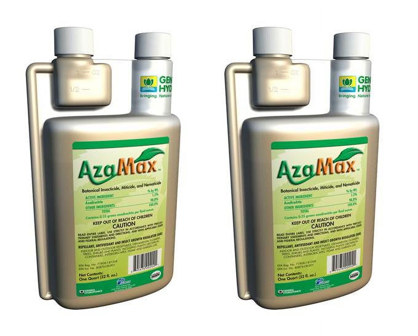 (2) AZAMAX General Hydroponics 32 Oz Botanical Insecticide Pest Control ...