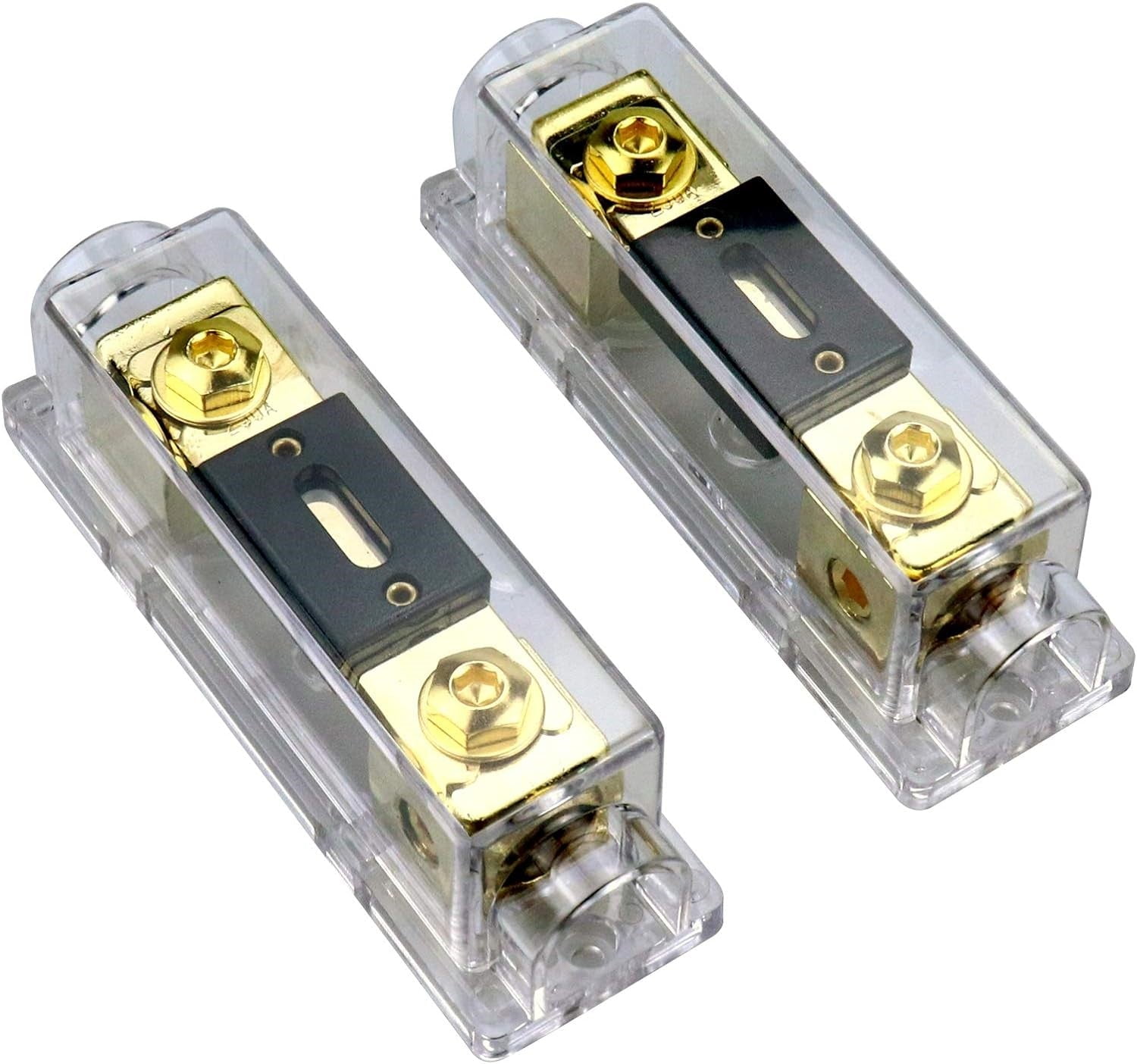 2 Absolute ANH-3 0/2/4 Gauge AWG in-Line ANL Fuse Holder & 2 Gold ...