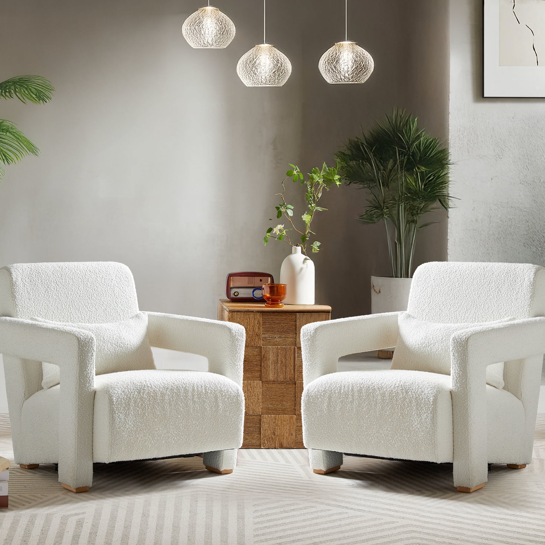 2 Accent Seating, Sleek Angle , Ergonomic Lumbar Care, Square Wooden ...