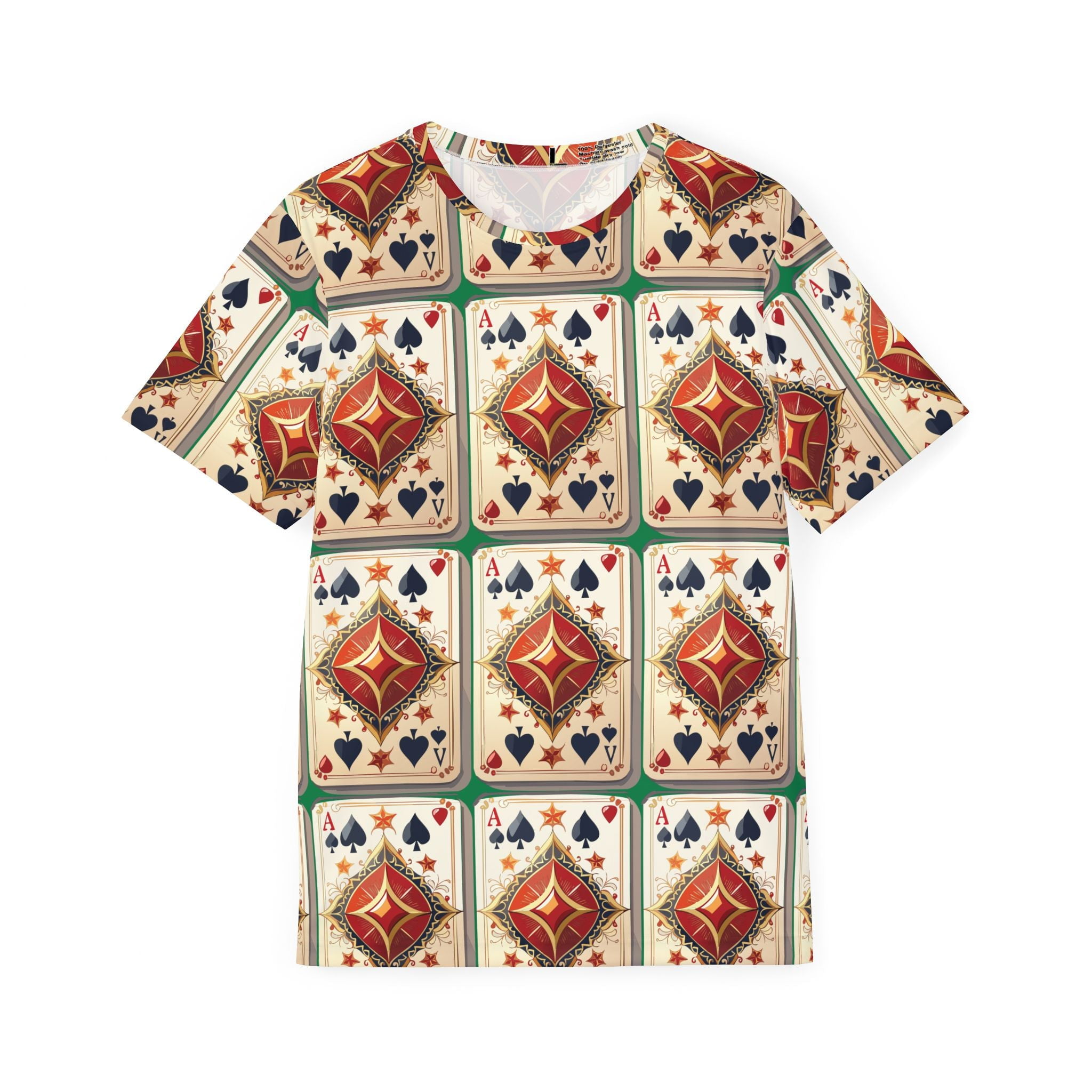 2-Ace Spades Graphic T-Shirt, Art Design Poly Shirt, All Over Print ...
