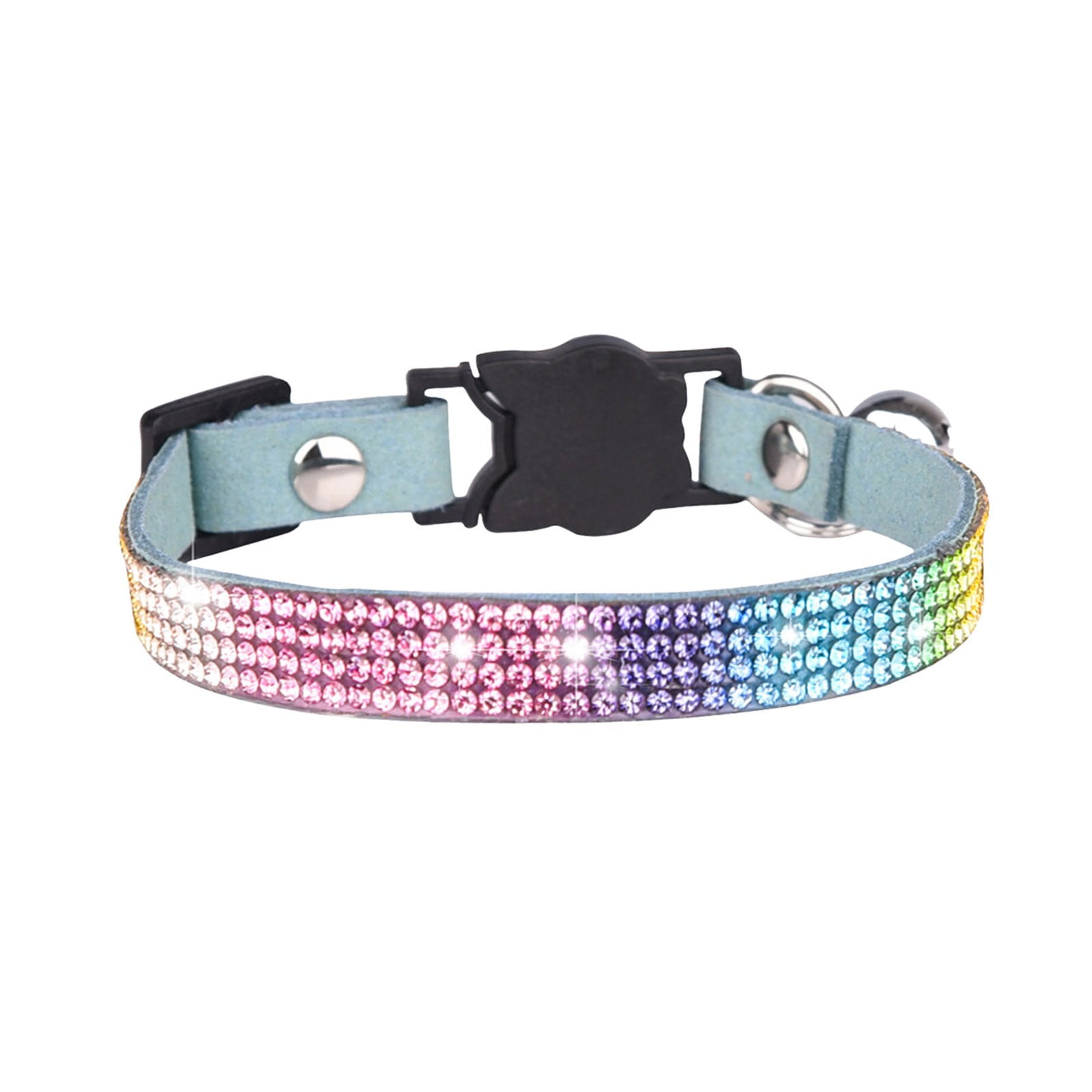 2 Adjustable Sizes Personalized Color Rhinestone Cat Collars With Tie ...