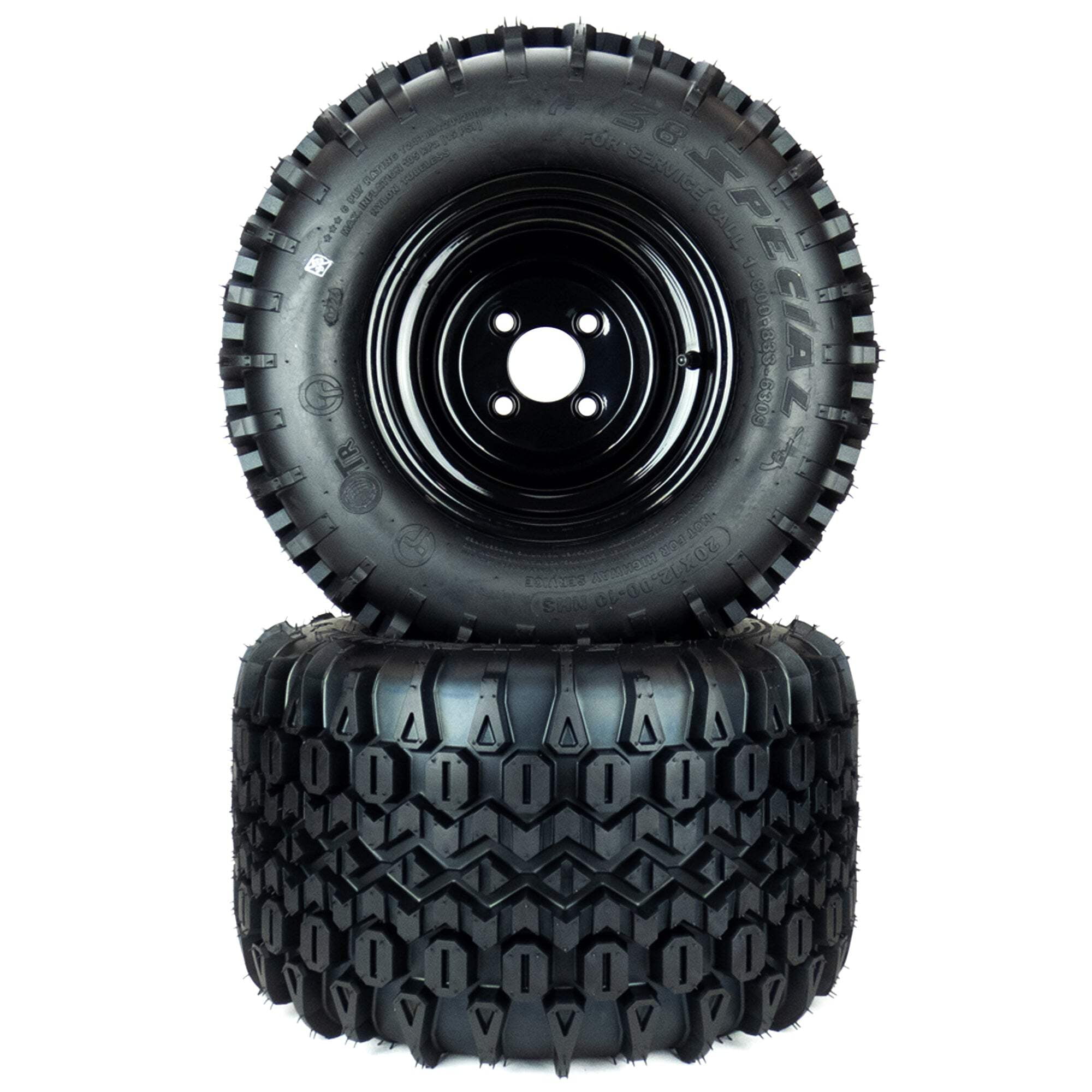 (2) Aggressive Tire Assemblies 20x12.00-10 Gravely Ariens ZT XL 60 ...
