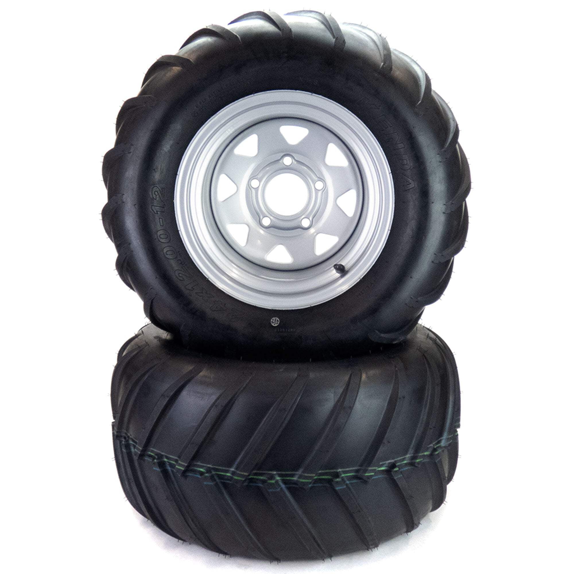 (2) Aggressive Tire Assemblies 24x12.00-12 Fits Hustler Super Z 60 ...