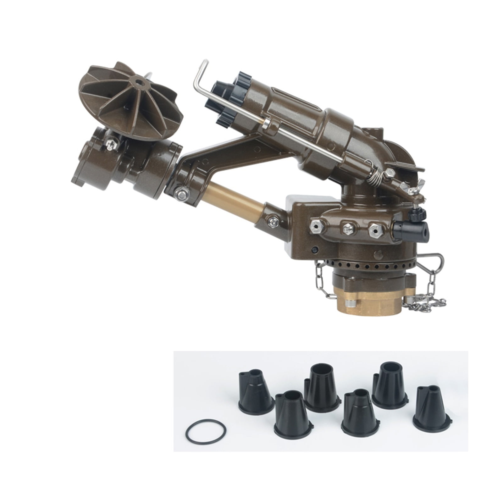 2" Agriculture Watering Big Rain Gun Cover Long Range 360 Gear Drive ...