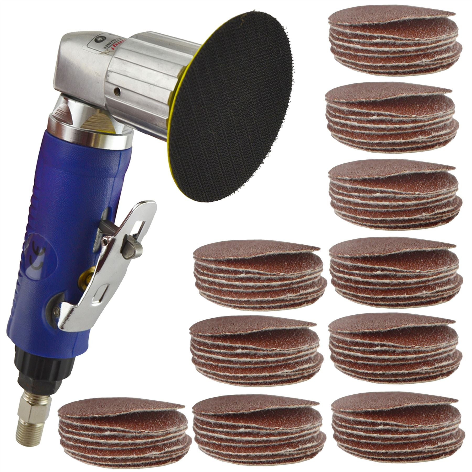 2" Air Angle Sander Grinder Polisher And 100 Pack Mixed Sanding Grit ...
