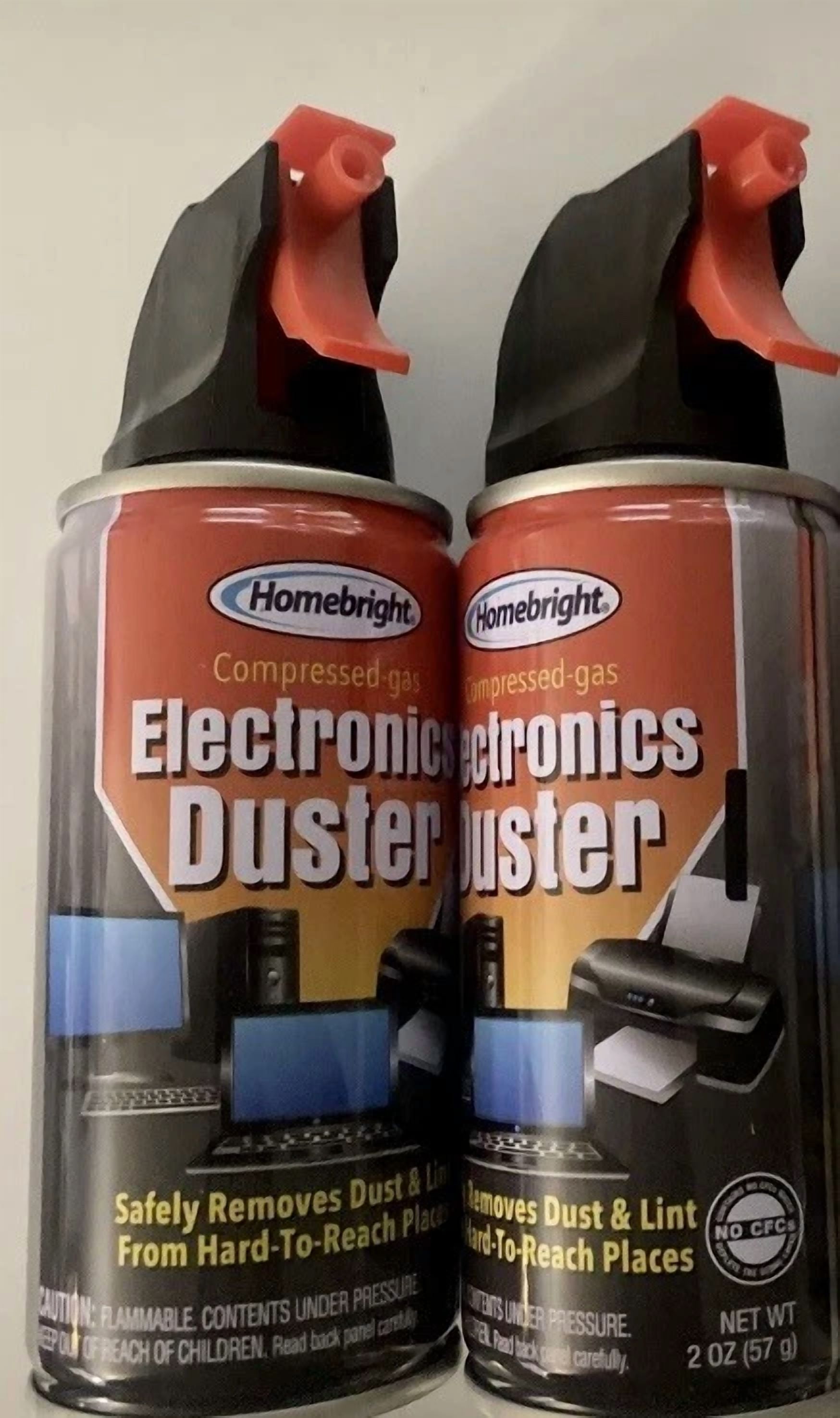 2 Air Duster Cans Spray Electronics 2 Oz Computer Keyboard Particle ...
