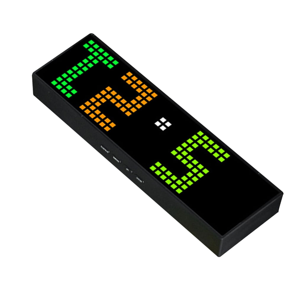 2 Alarm LED Digital Clock with Colorful Display Voice Control for ...