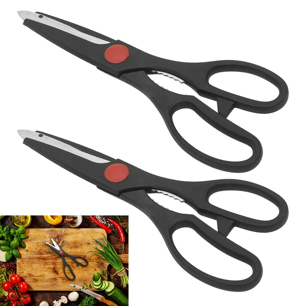2 All Purpose Kitchen Shears Durable Stainless Steel Scissors Food Fish ...