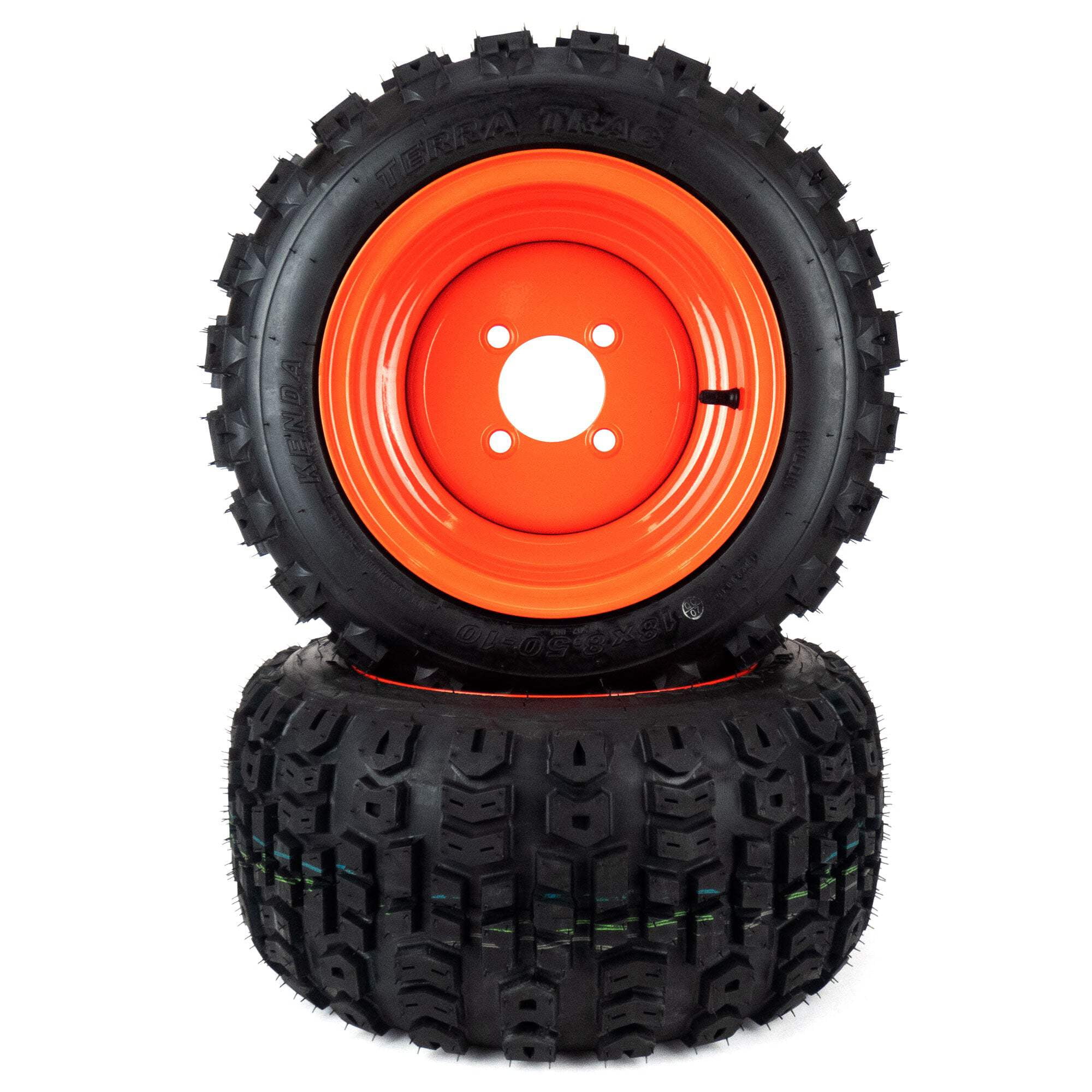 Kubota All Terrain Heavy Duty 4 Lug Wheels 18x8.50-10, Powder Coated ...