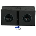 (2) Alpine R2-W8D2 8” 350W RMS Car Audio Subwoofers+Vented Sub Box ...