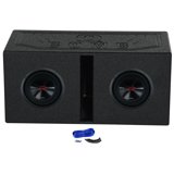 (2) Alpine R2-W8D2 8” 350W RMS Car Audio Subwoofers+Vented Sub Box ...
