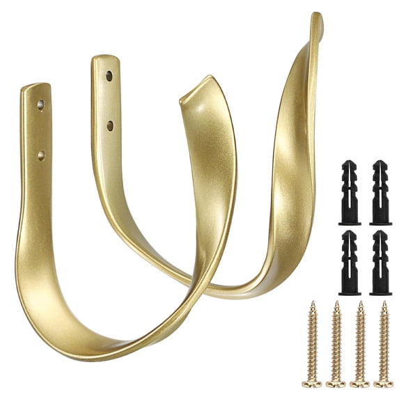 2 Aluminum Alloy Curtain Holdbacks - Decorative Wall Mounted Drapery ...