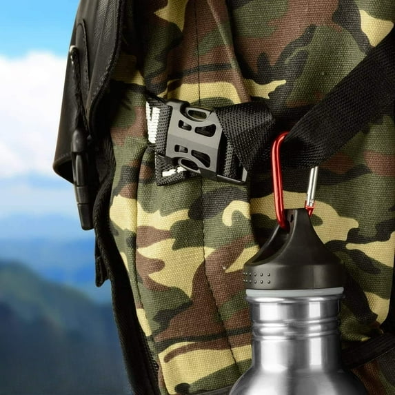 2" Aluminum D Ring Carabiners Clip D Shape Spring Loaded Gate Small ...