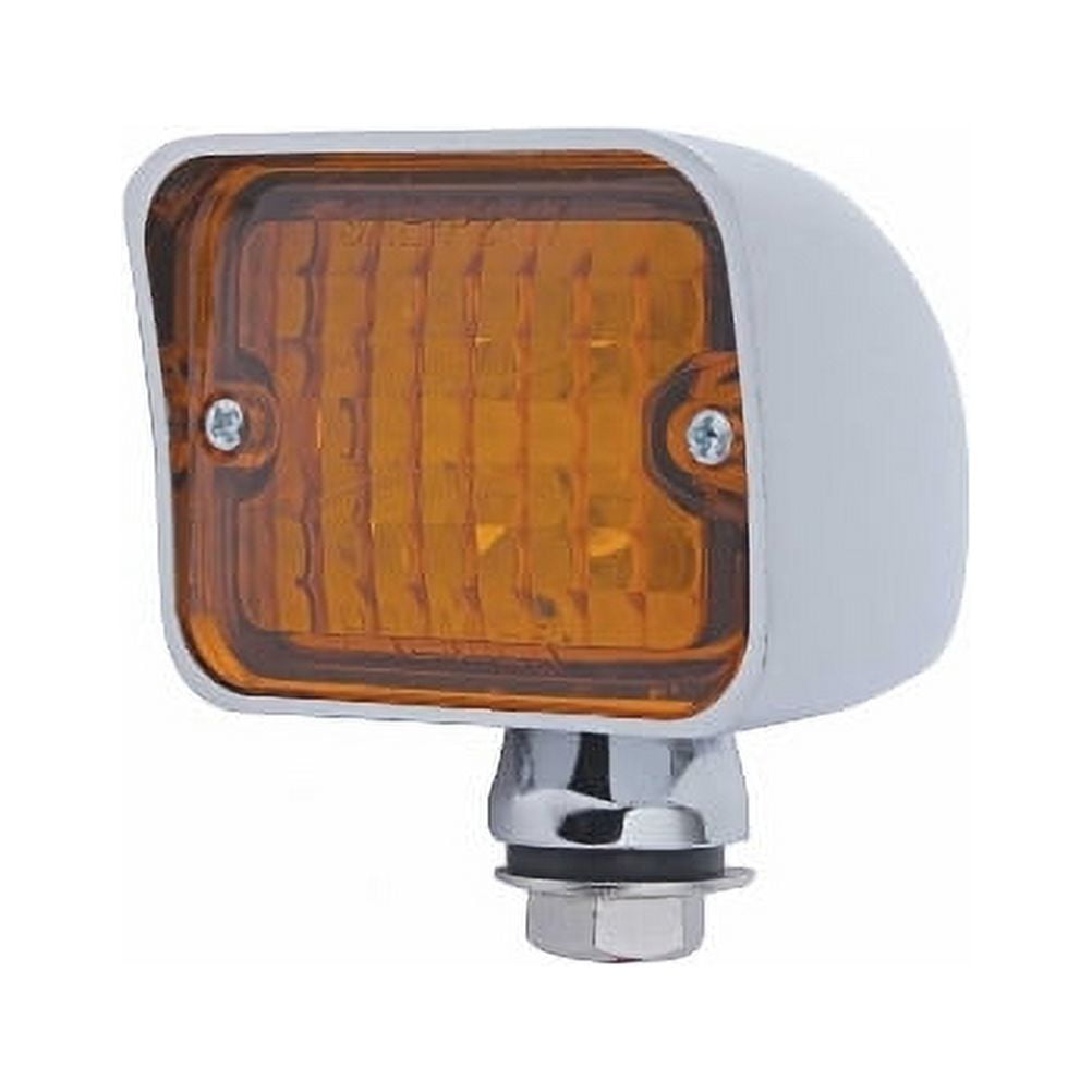 (2) Amber 6 LED Hot Rod Classic Car Park Turn Signal Lights / Chrome ...