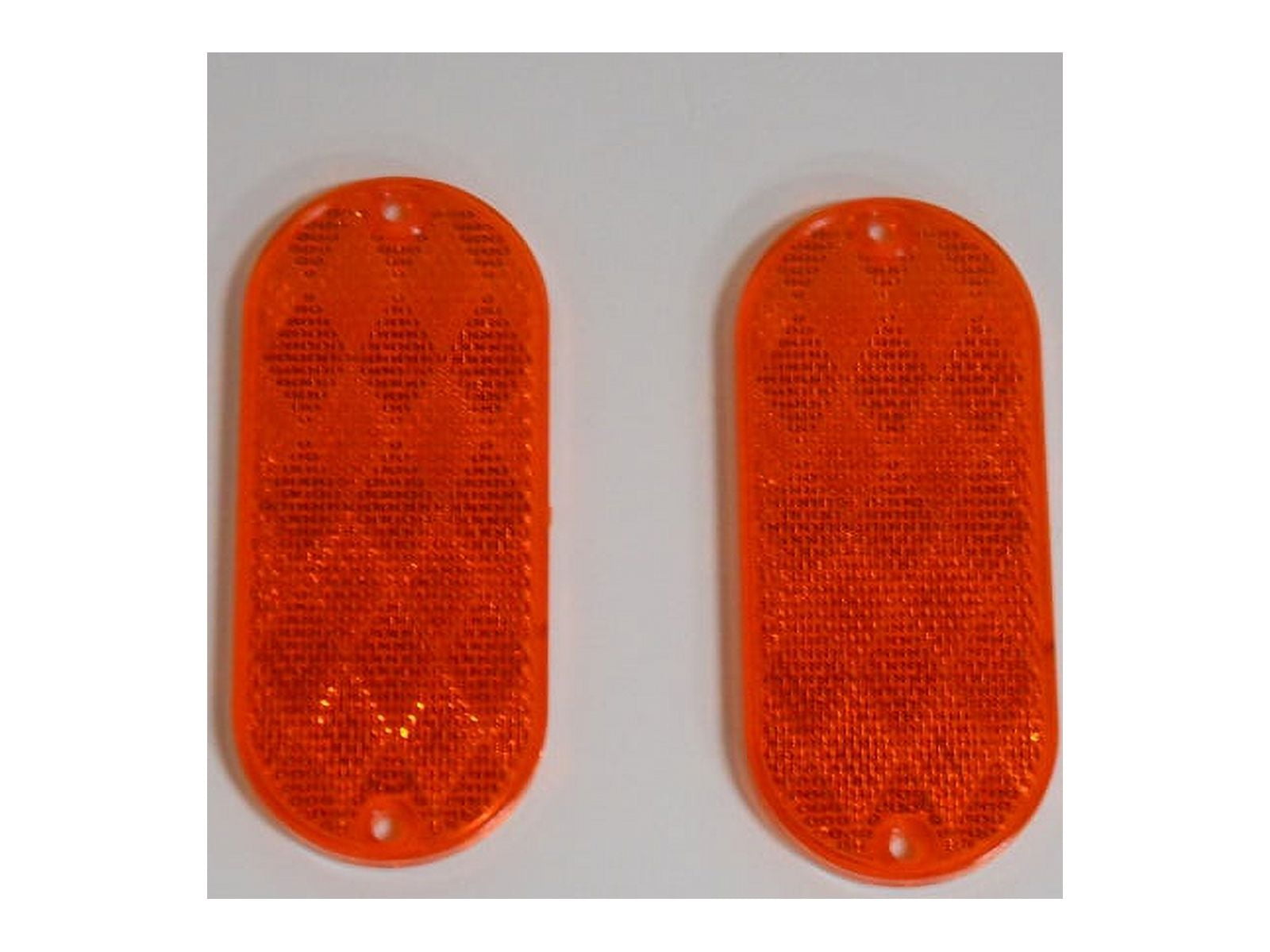 (2) Amber Oval Boat Truck Trailer Mail Box Reflex Reflectors - Walmart.com