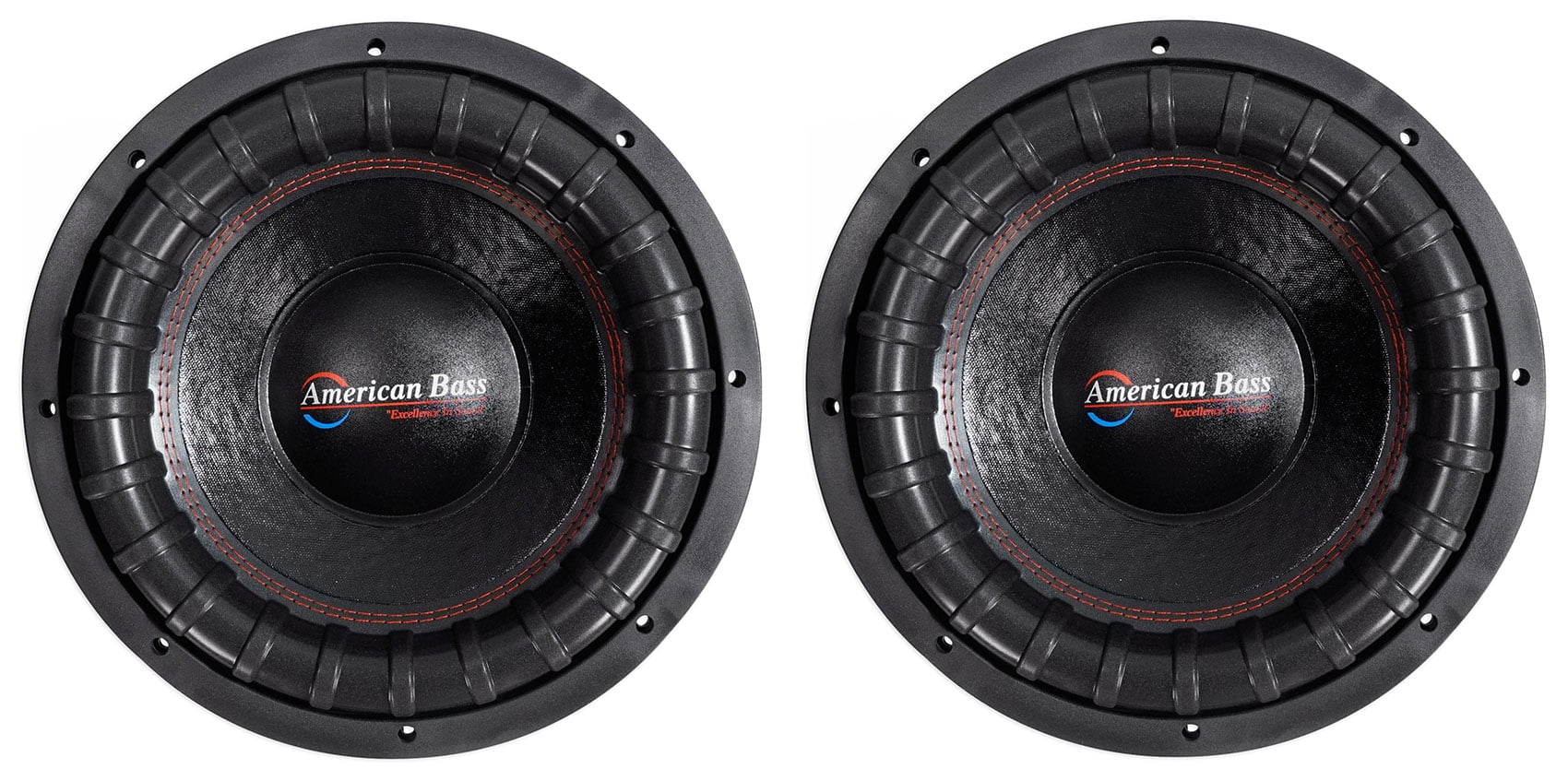 (2) American Bass XFL-1244 2000w 12" Competition Car Subwoofers w/3 ...