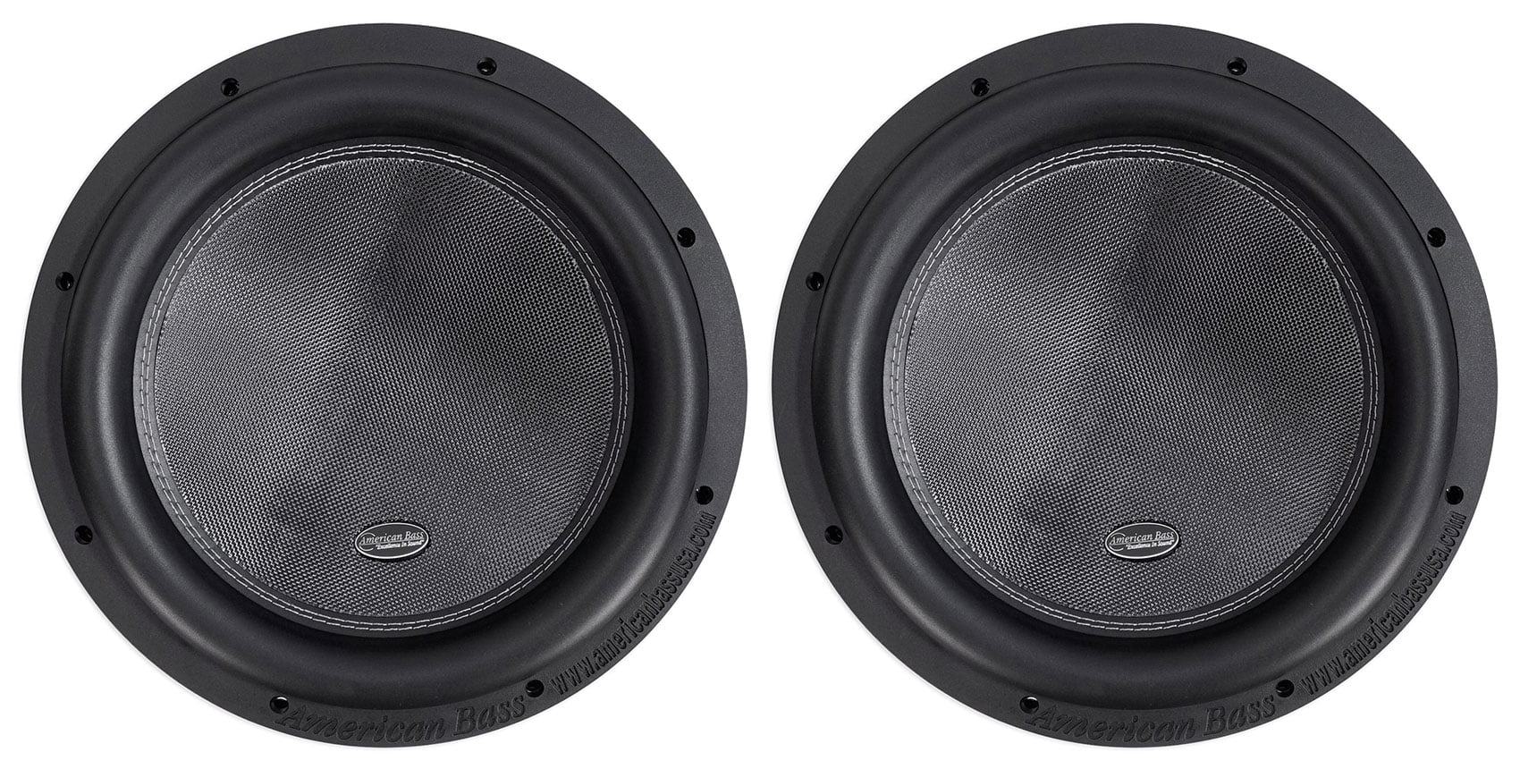 (2) American Bass XR-12D2 2400 Watt 12" Competition Car Subwoofers w/3 ...
