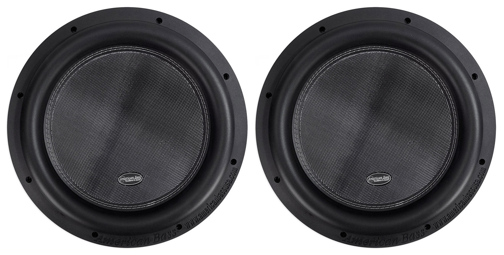 (2) American Bass XR-12D4 2400 Watt 12" Competition Car Subwoofers w/3 ...