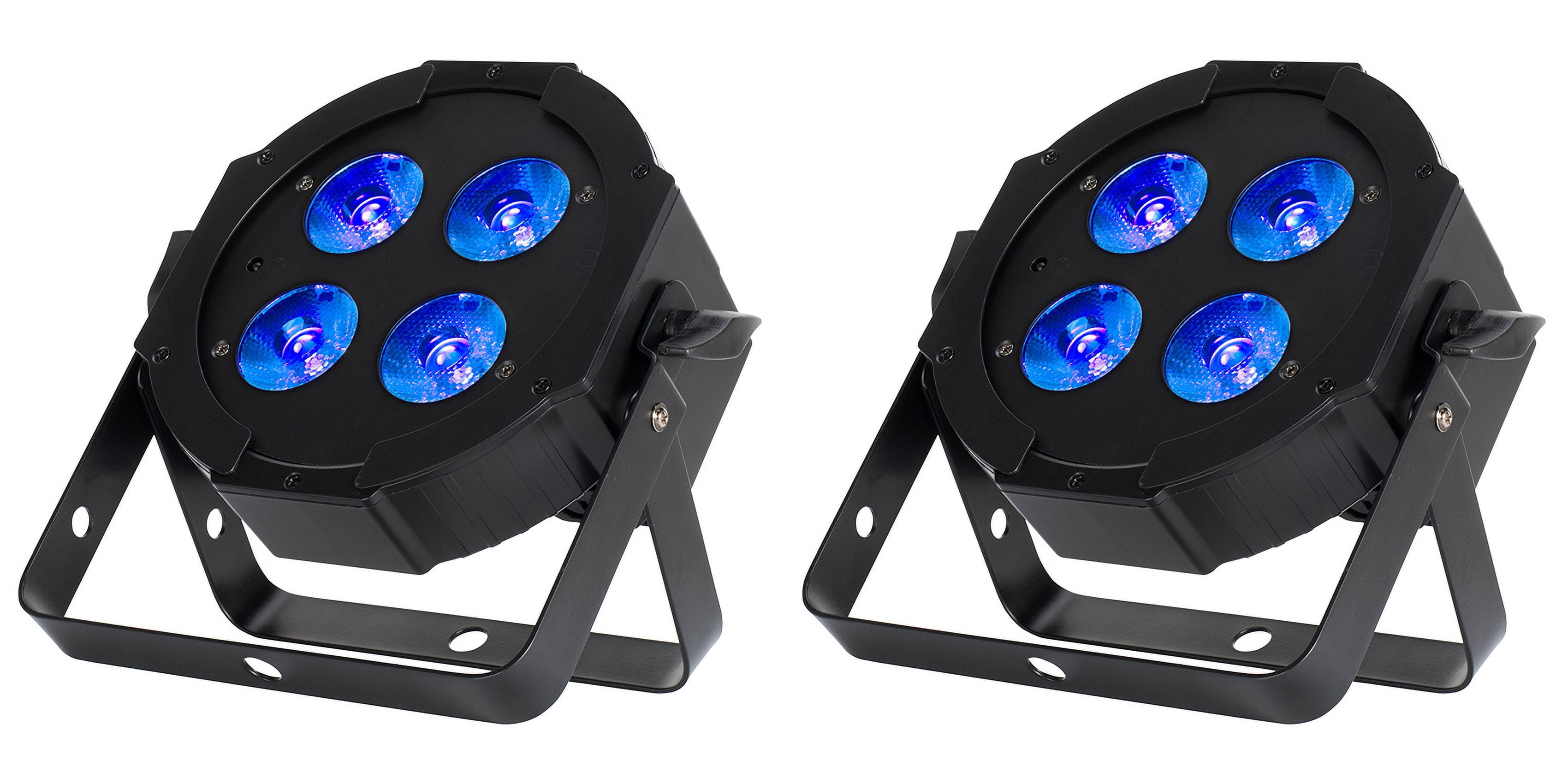 2 American DJ Eliminator Lighting Mega Hex L Par RGBLA+UV LED Wash ...