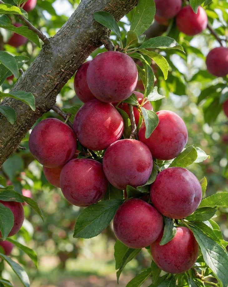 2 American Plum Live Trees, Bare Root Plum Seedlings 2–3 Ft Tall, White ...