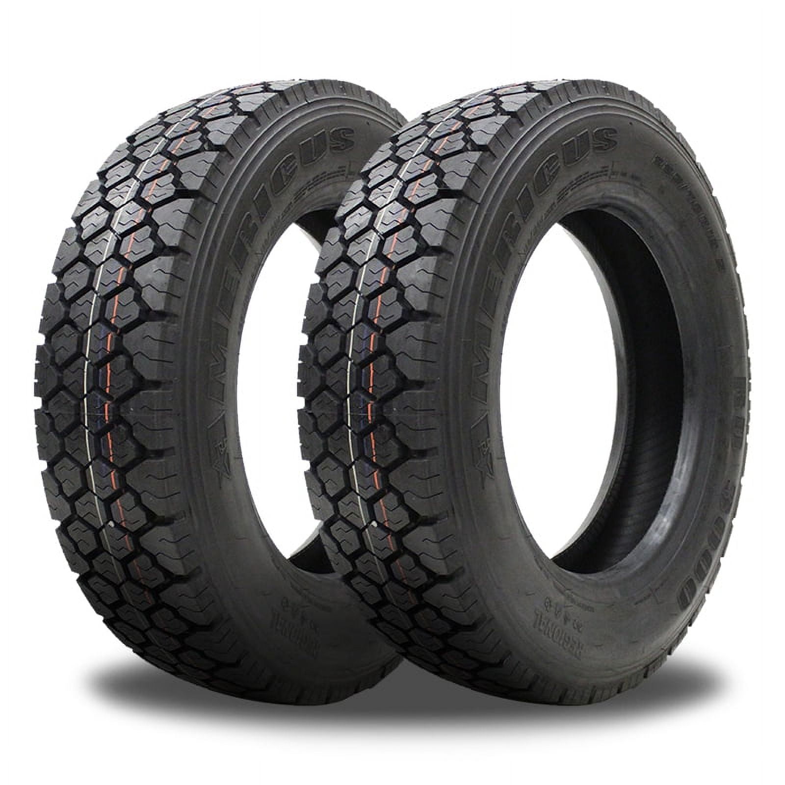 2 Americus RD3000 245/70R19.5 135/133M 16-Ply / H-Load Commercial Trailer Tires AMD9840 / 245/70 ...