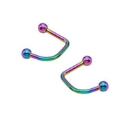 Lippy Loop Surgical Steel Lip Ring with Glow in Dark Ball 16G - Walmart.com