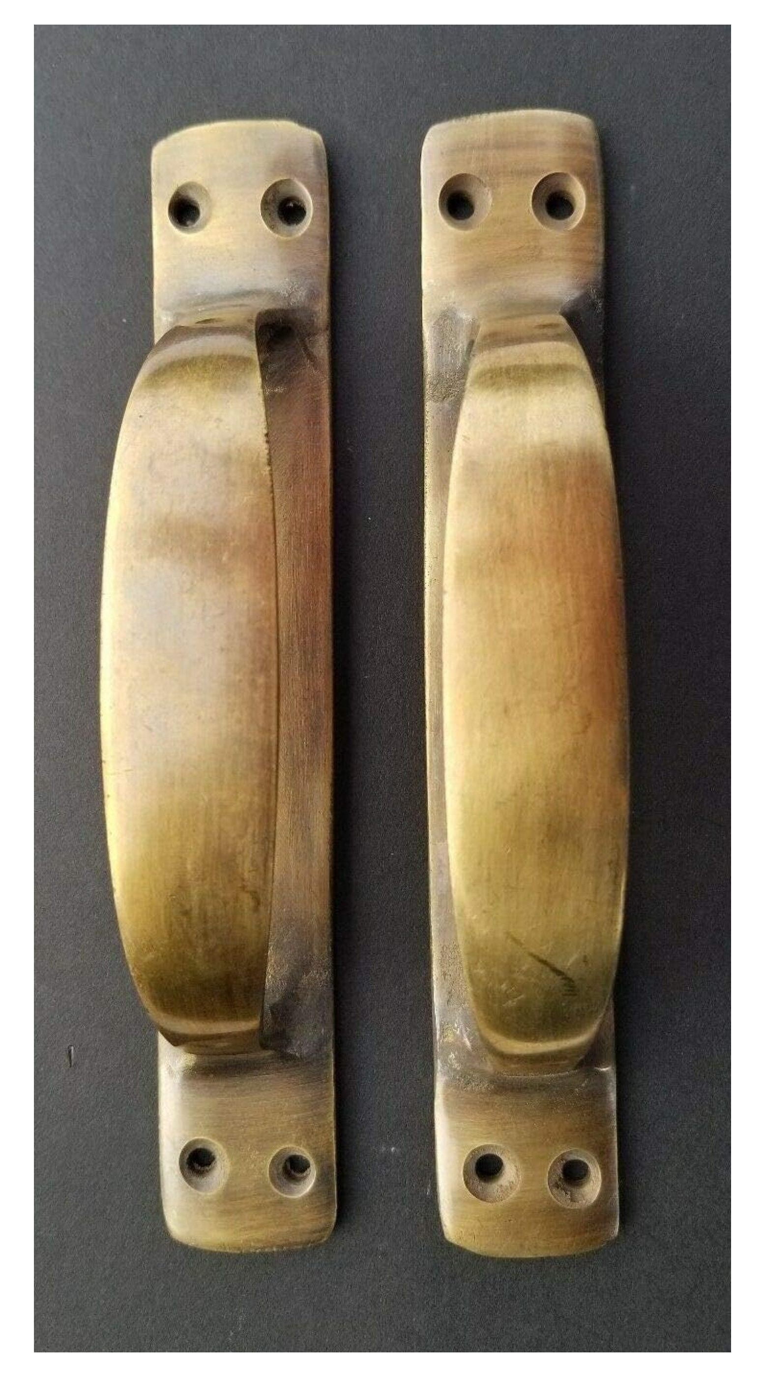 2 Antique Solid Brass Large Gate Cabinet Trunk Chest Handles 6-38 ...