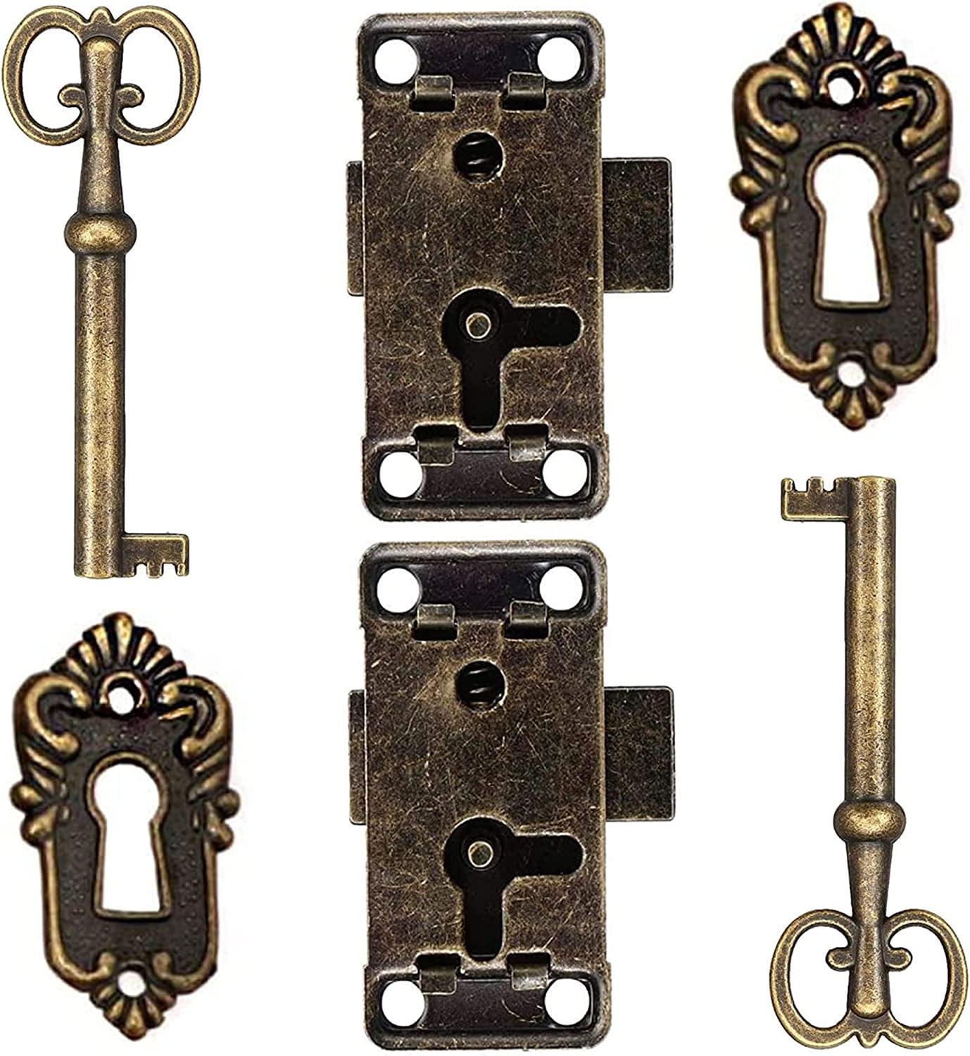2 Antique Wardrobe Locks, Furniture Locks, Decorative Wardrobes With ...