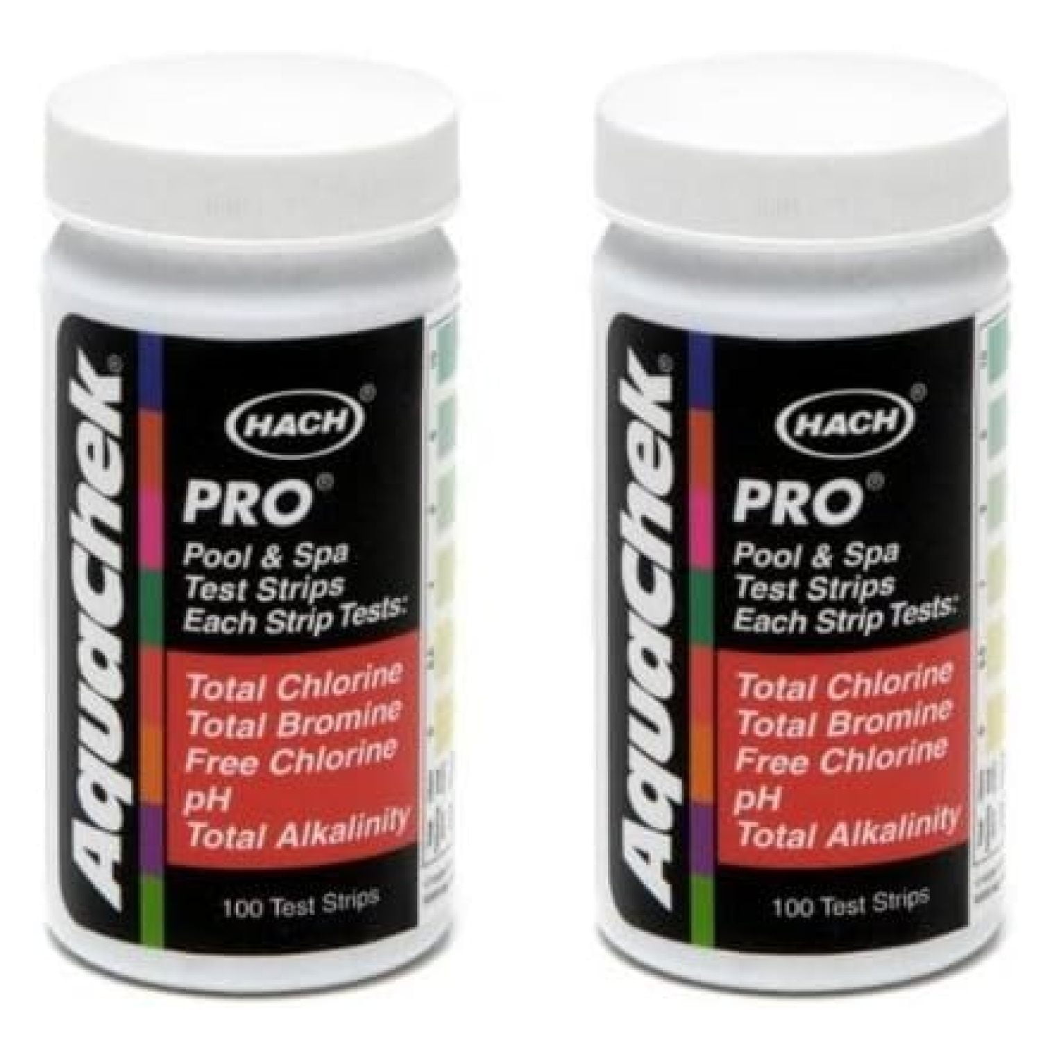 2) Aquachek 511710 Pro Swimming Pool Spa 5 in 1 Test Kit Strips 5-Way ...