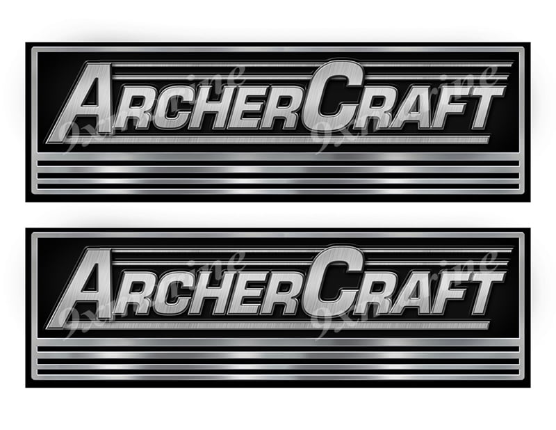 2 Archer Craft Boat Classic Stickers. Remastered Name Plate - Walmart.com
