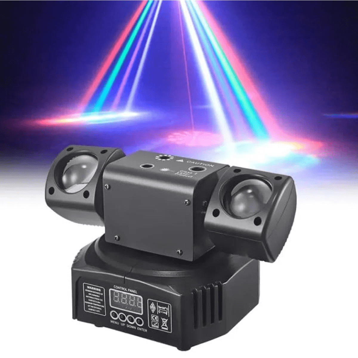 2-Arm Moving Head DJ Stage Light with RGBW Beams & Starlight Effects ...