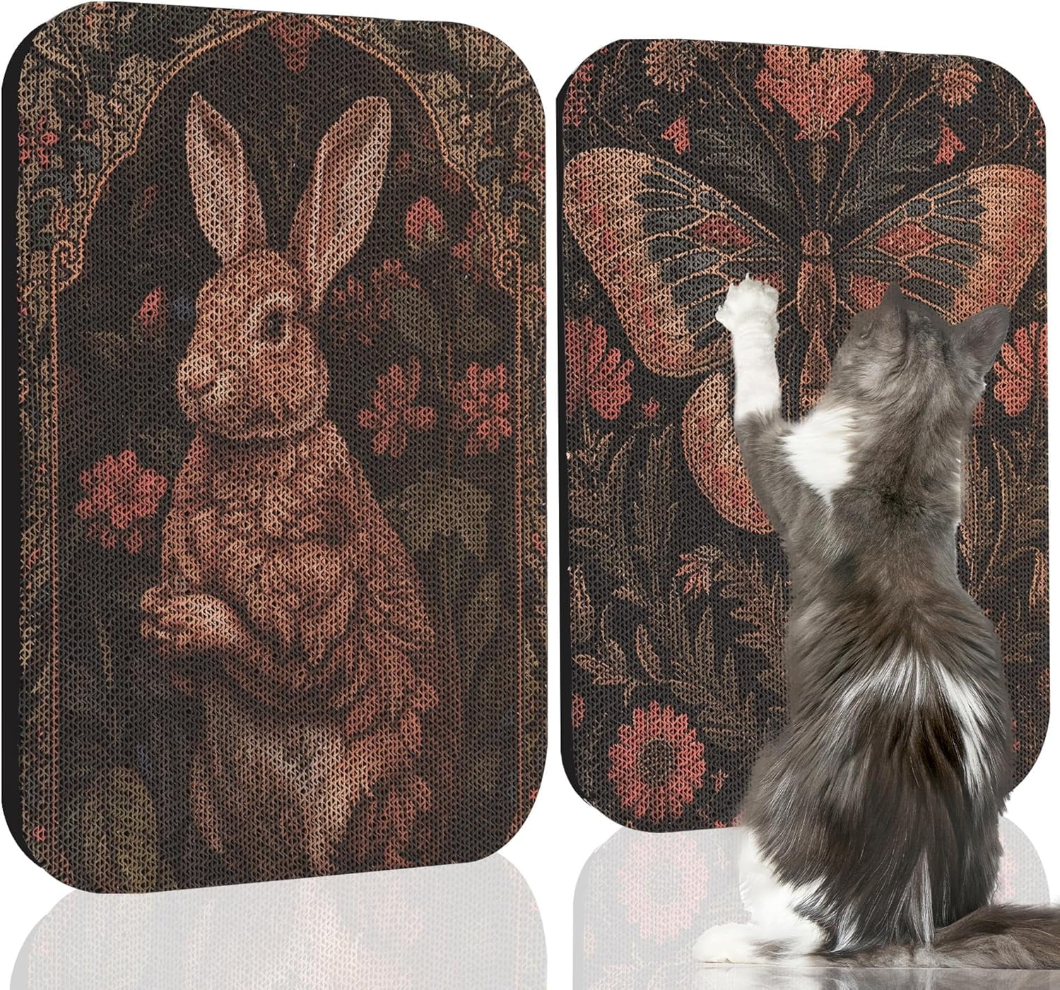 2 Art Scratcher, Wall-Mountable Scratch Pad, Wall Scratcher 16.7x11x1 ...