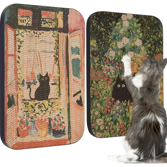 2 Art Scratcher, Wall-Mountable Scratch Pad, Wall Scratcher 16.7x11x1 ...