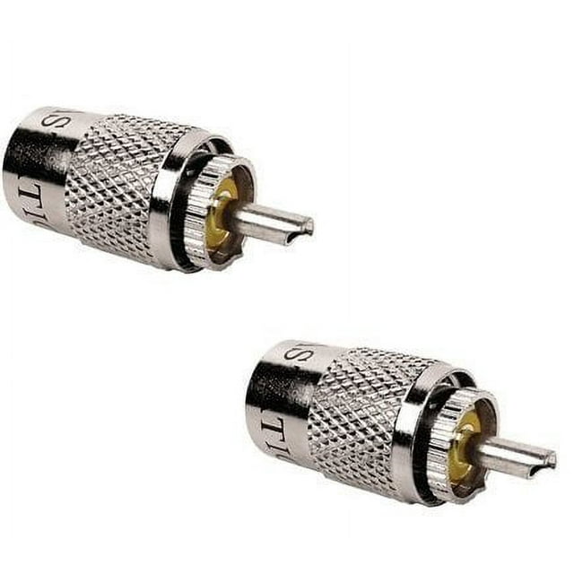 2 Astatic Pl259 UHF Cb Ham Radio Coax Cable Connector Rg8u Rg213 Wire ...